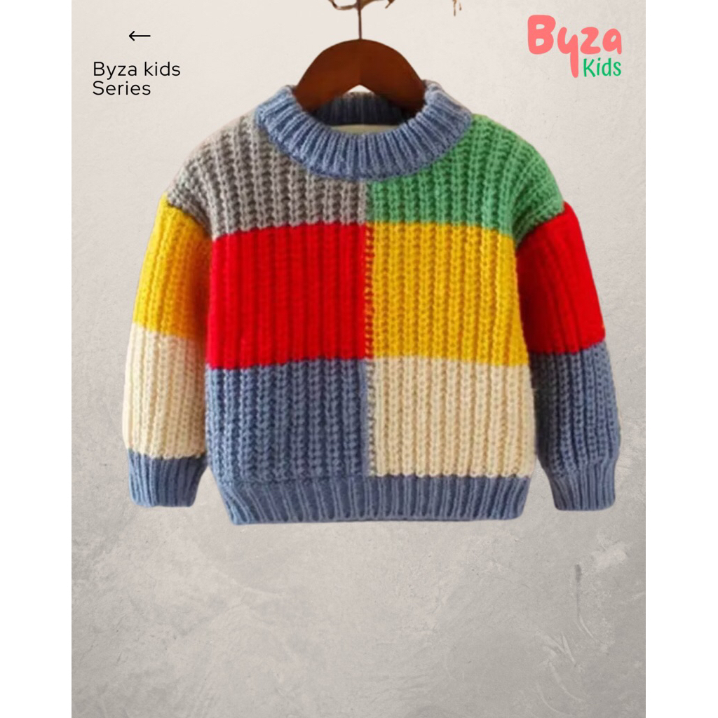 Jual Sweater Crewneck Anak Korean Style Rajut Aesthetic Anak bayi anak ...