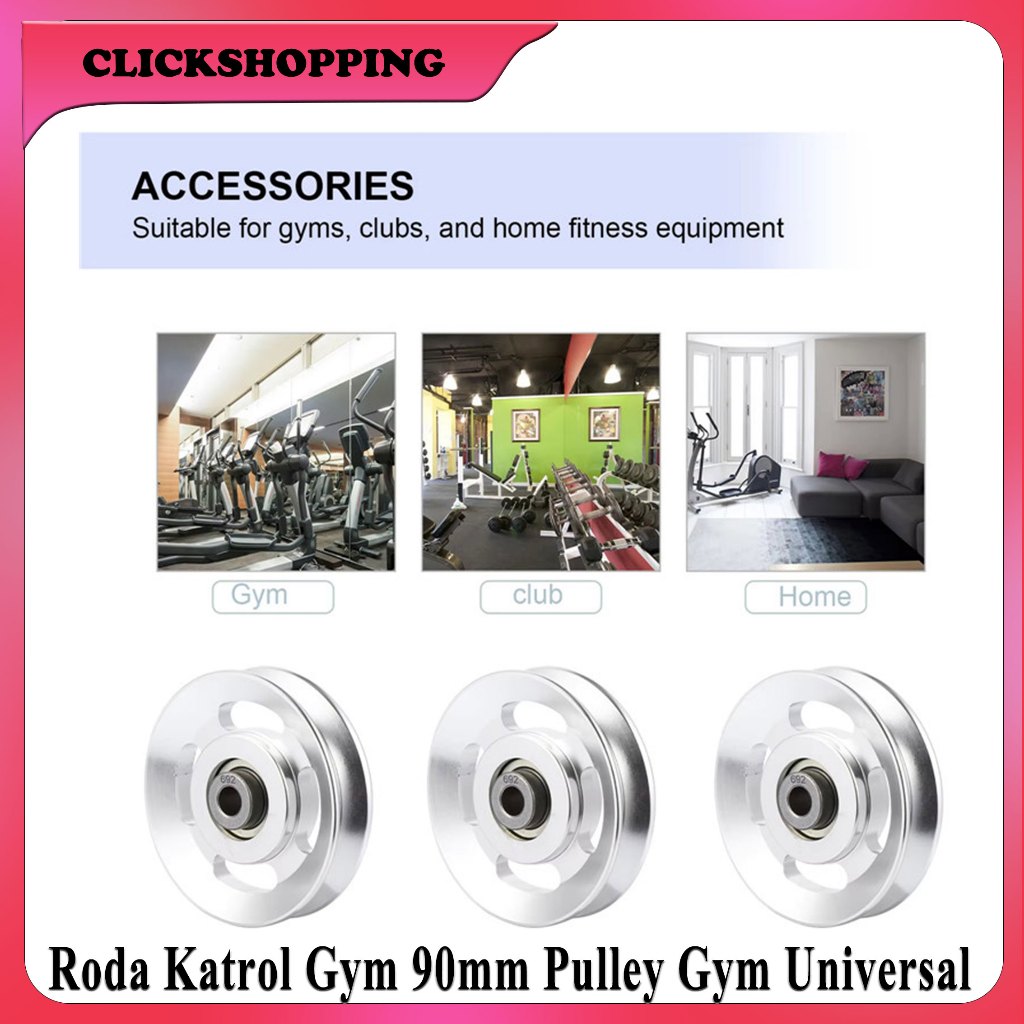 Jual Roda Katrol Gym 90mm Pulley Gym Universal Pulley Wheel Replacement ...