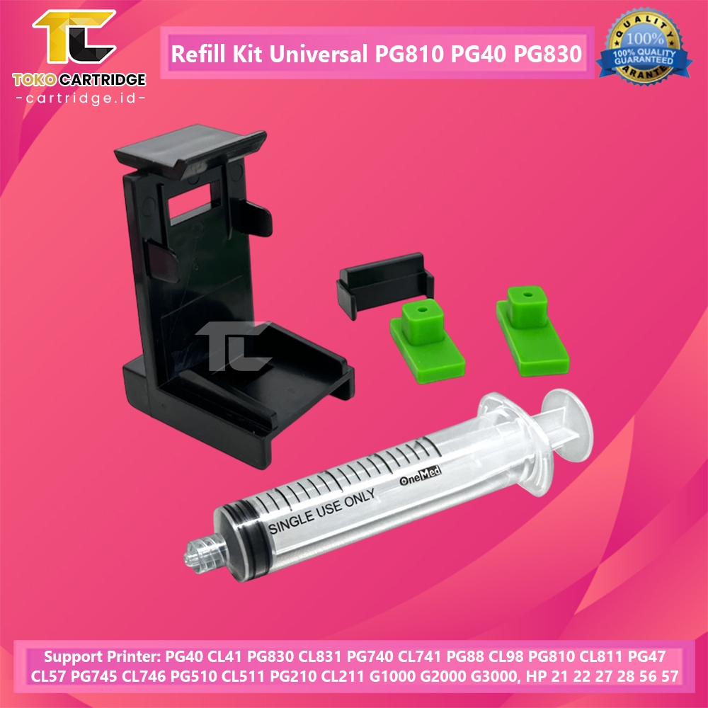 Jual Refill Kit Penyedot Tinta Cartridge Universal PG40 CL41 PG830 ...