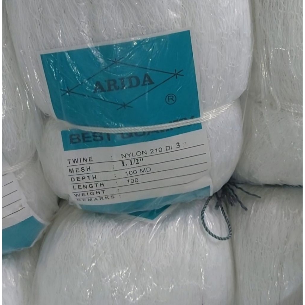 Jual Jaring nilon nylon ARIDA 1 1/2 inchi d3 100md x 100yds | Shopee Indonesia