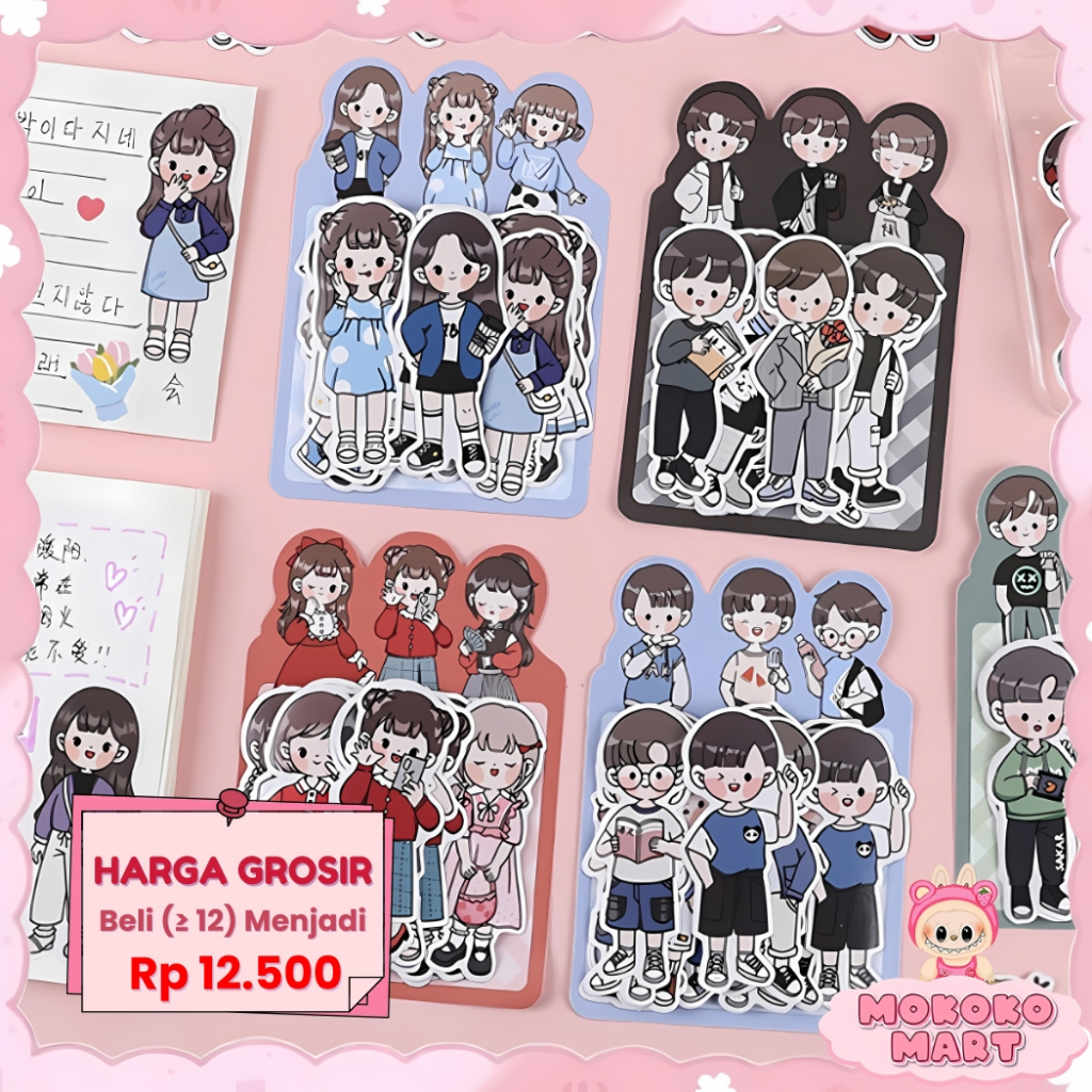 Jual MM 1 Pack Isi 20 Lembar Stiker Tumblr Karakter Sticker Aesthetic ...