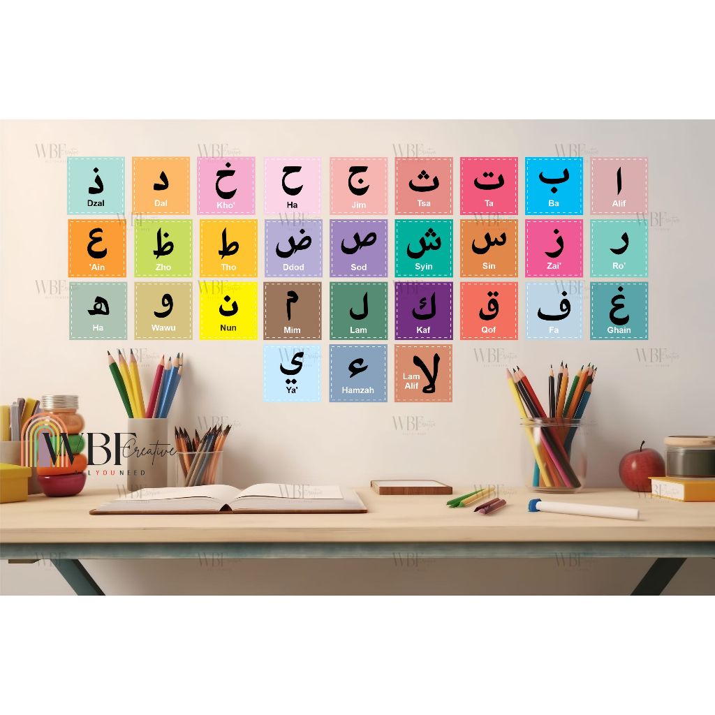 Jual STIKER HURUF HIJAIYAH KECIL (1SET 30 Huruf Hijaiyah) | Shopee ...