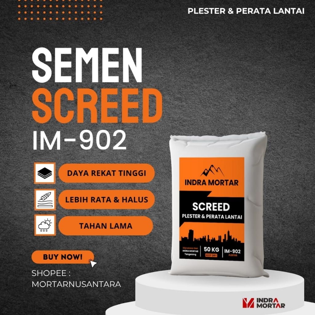 Jual Semen Instan Mortar | Plester & Perata Lantai IM-902 | 50 Kg ...