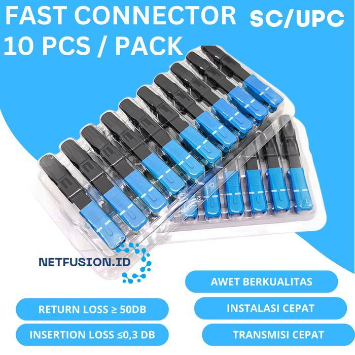 Jual Fast Konektor SC UPC FO Fiber Optic 10 Pcs/Pack / Fast Connector ...