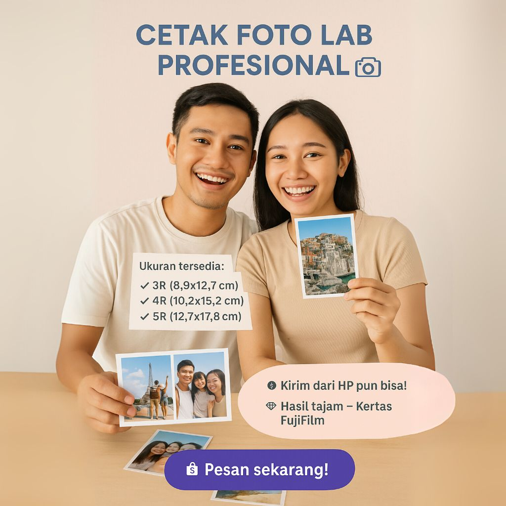 Jual Cetak Foto 3R - 5R Premium Mesin Lab Noritsu Express High Quality ...