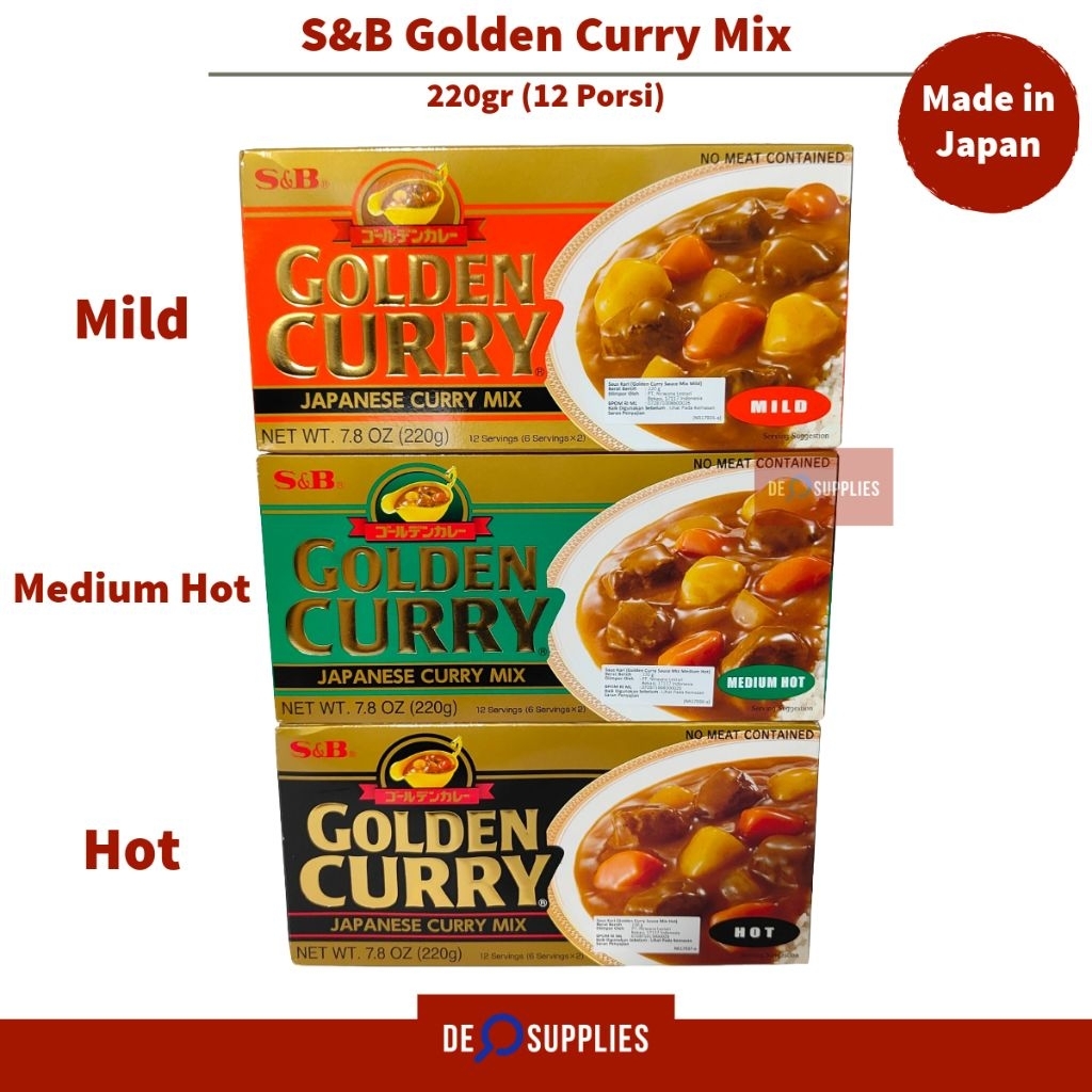 Jual S&B Golden Curry 220gr - Japanese Curry Mix Saus Kari Bumbu Jepang ...
