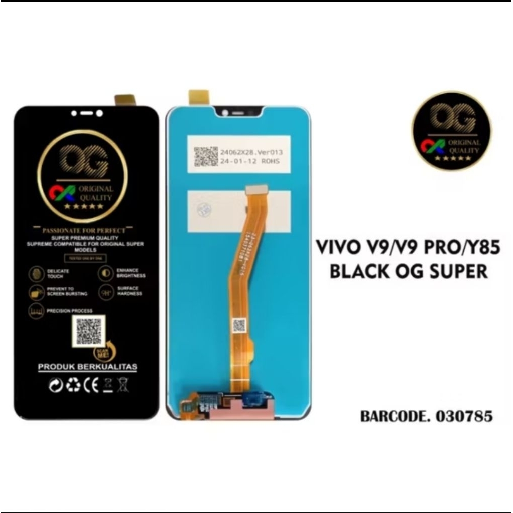 Jual LCD TOUCHSCREEN OG SUPER VIVO V9 1727 / Y85 1723 HITAM FULLSET | Shopee Indonesia