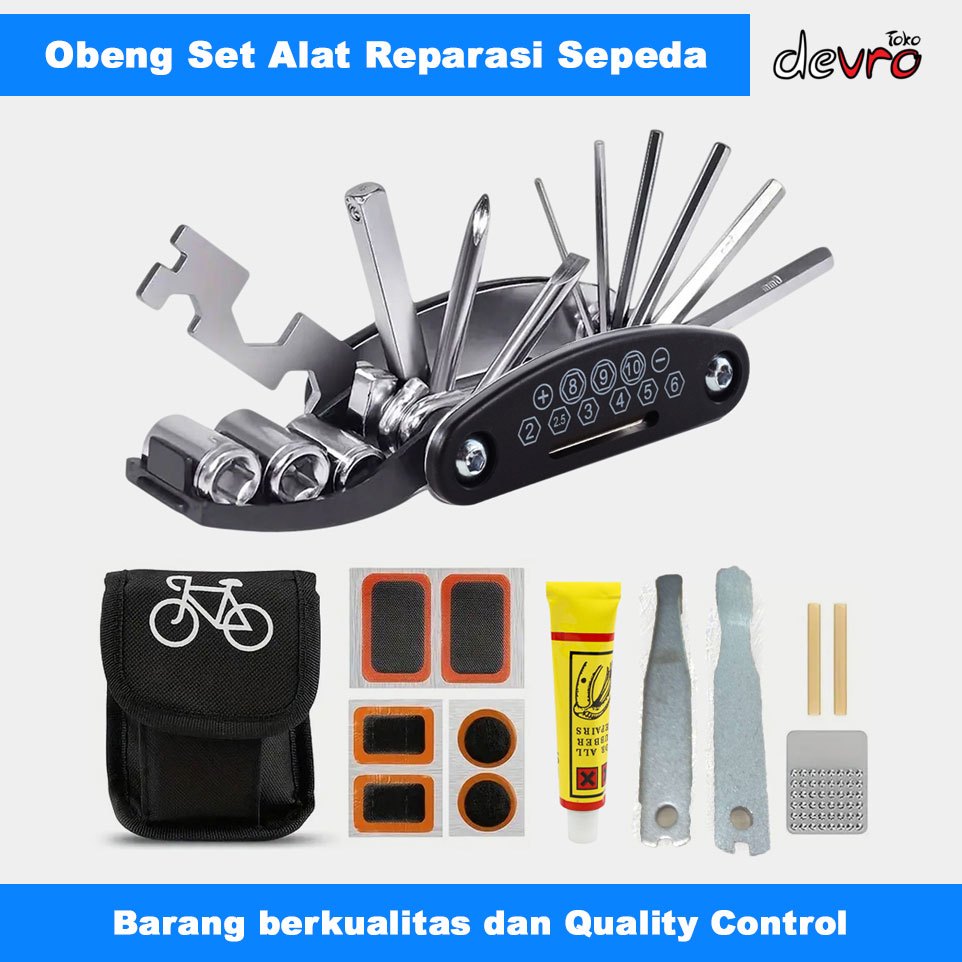 Jual Obeng Set Alat Reparasi Sepeda Multitool Kit - Peralatan Tambal ...