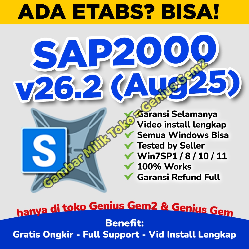Jual SAP2000 SAP 2000 FULL WIN VERSION | Shopee Indonesia
