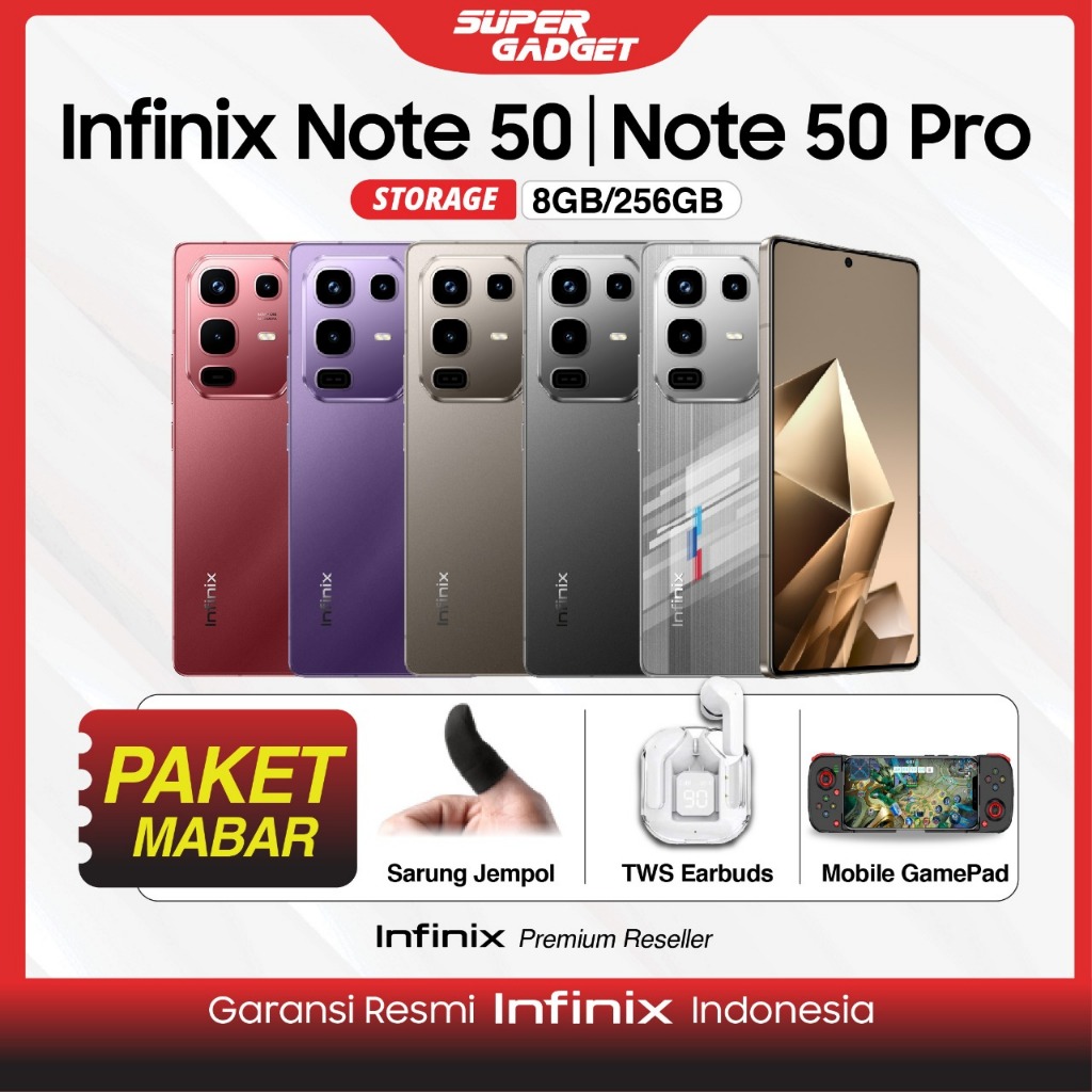 Jual Infinix Note 50 Pro 4G NFC 8/256 HP Gaming Garansi Resmi Infinix ...