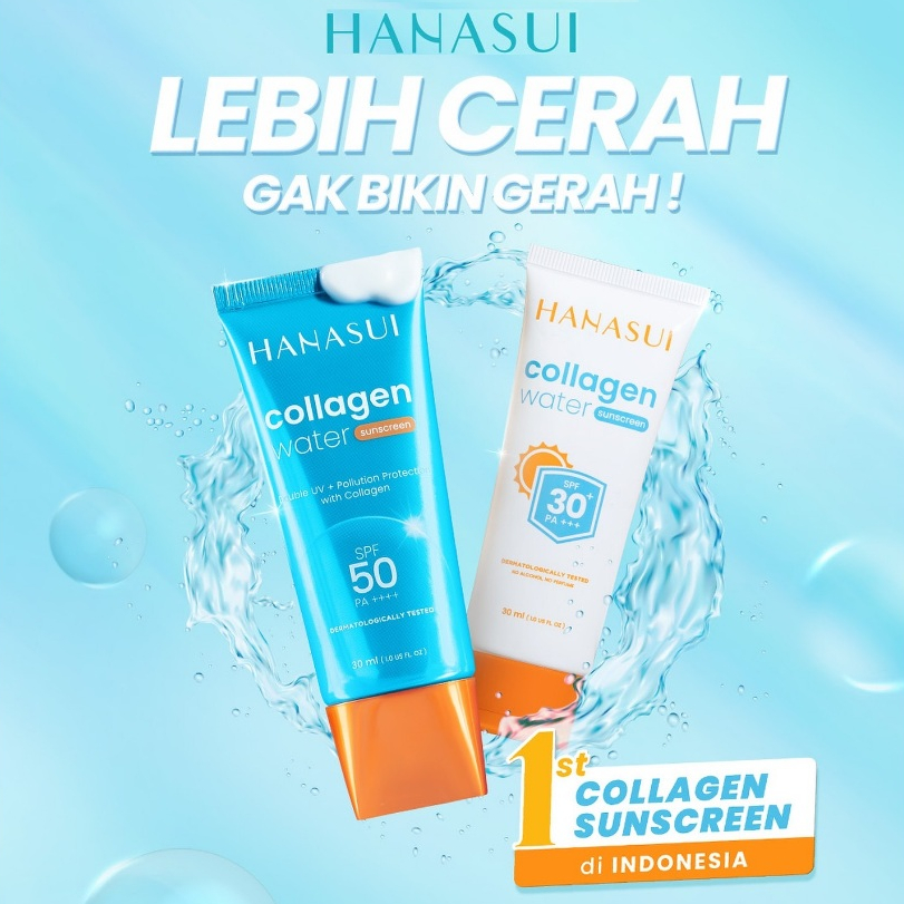 Jual HANASUI Collagen Water Sunscreen 30ml - SPF 50 PA++++ | SPF 30 PA ...