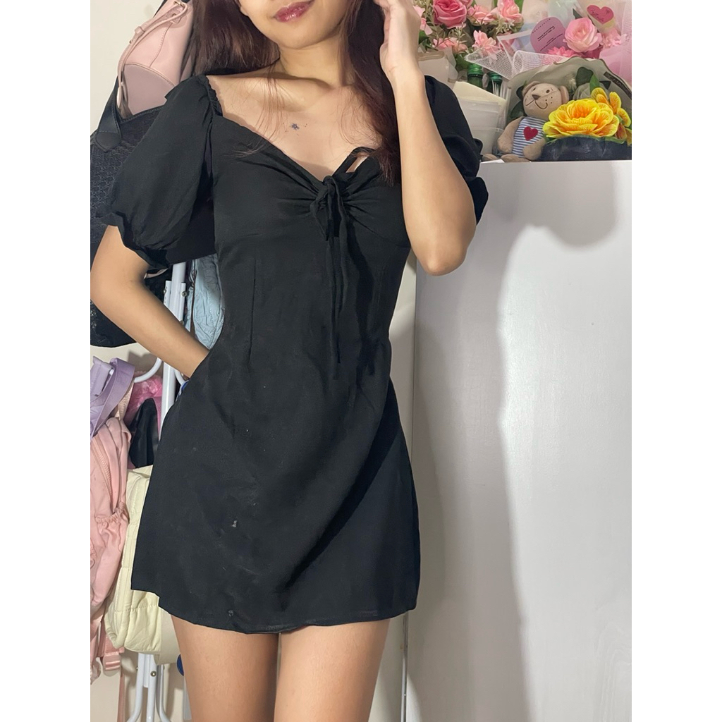 Jual 99koutlet Korean Off Shoulder Mini Dress | Shopee Indonesia
