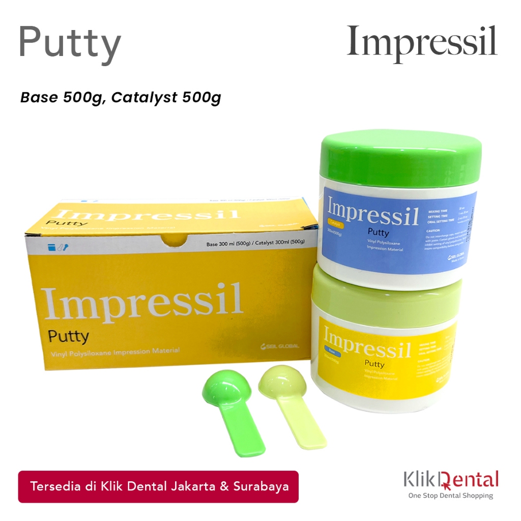 Jual KLIK DENTAL Impressil Putty Double Impression Materials Base ...