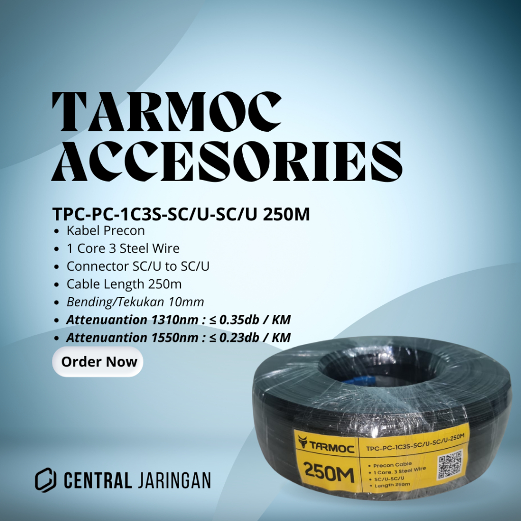 Jual Kabel FO Preconnectorized 250 Meter/Precon Fiber Optic 250M ...