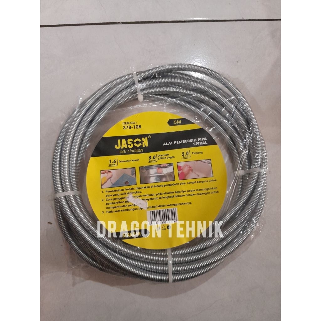 Jual Alat pembesih pipa spiral 5M merk Jason | Shopee Indonesia