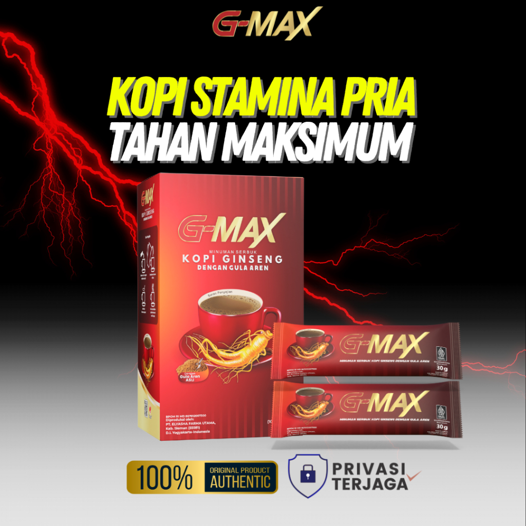 Jual Kopi G-MAX Coffe Ginseng Penambah Stamina Tahan Lama G MAX ...