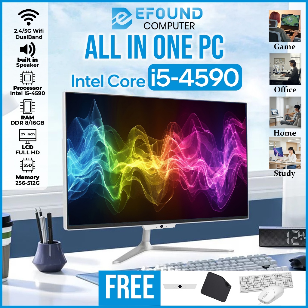 Jual PC All-in-One Intel Core i5-4590 – Super Tipis, Full HD 27 inch ...