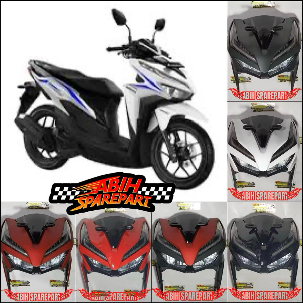 Jual Peket Full Set Cover Tameng Depan Dan Reflektor Motor Vario Led 125 150 New Terbaru K59J ...