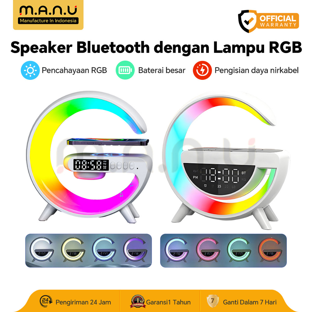 Jual MANU Speaker Bluetooth Portabel dengan Pengisian Nirkabel, Alarm ...