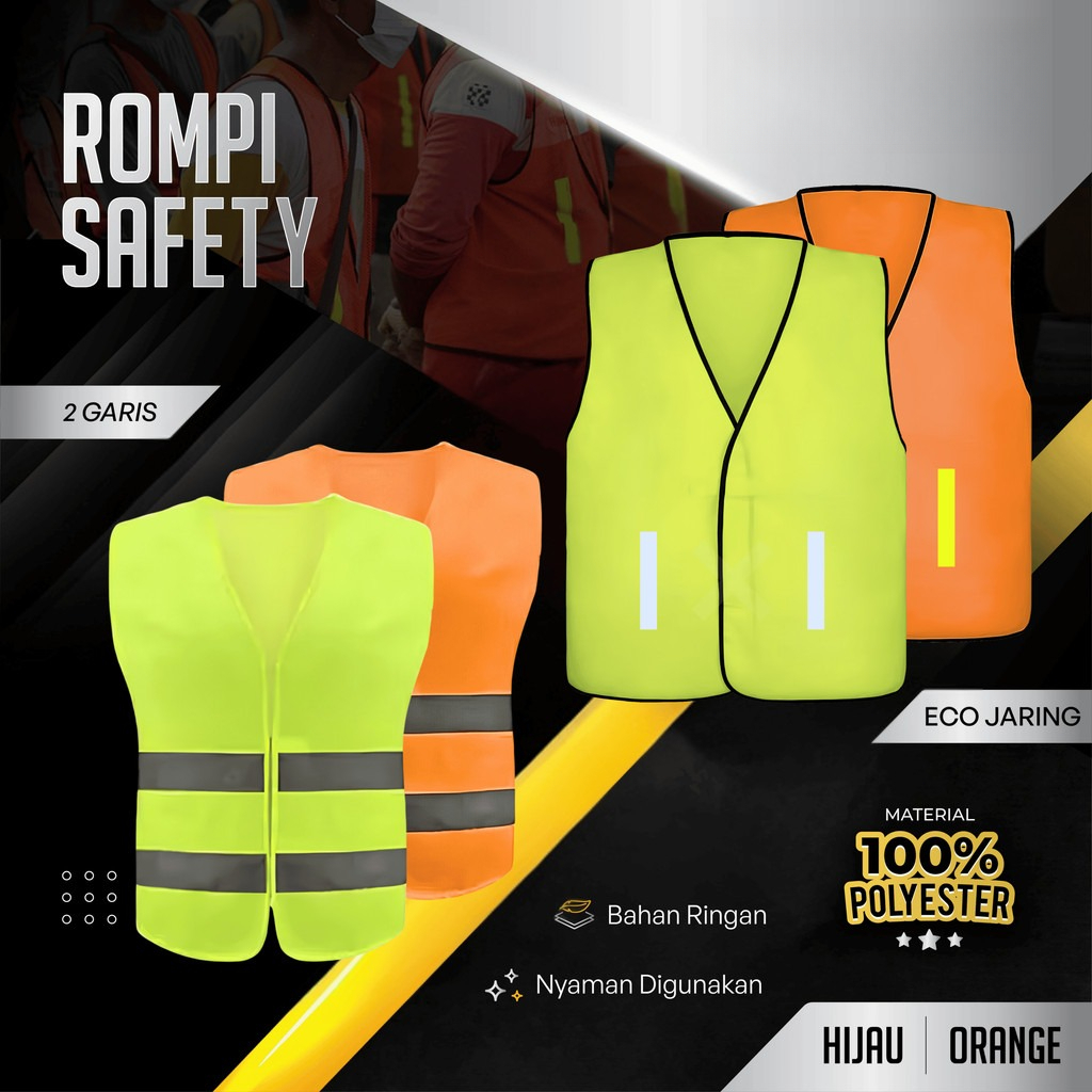 Jual Branch Safety Fest / Rompi Proyek Orange / Rompi Proyek Hijau ...