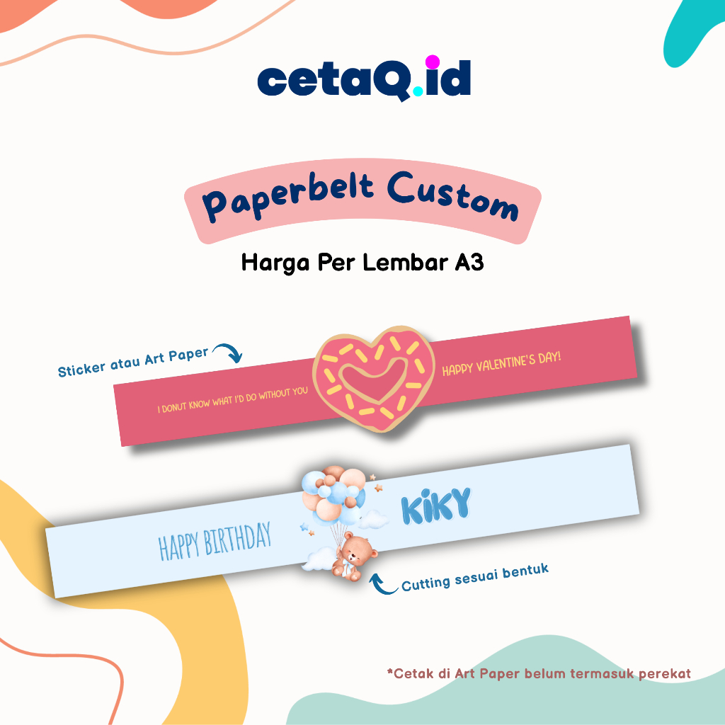 Jual Cetaq.id Paper belt Custom A3, Paperbelt ulang tahun wedding ...