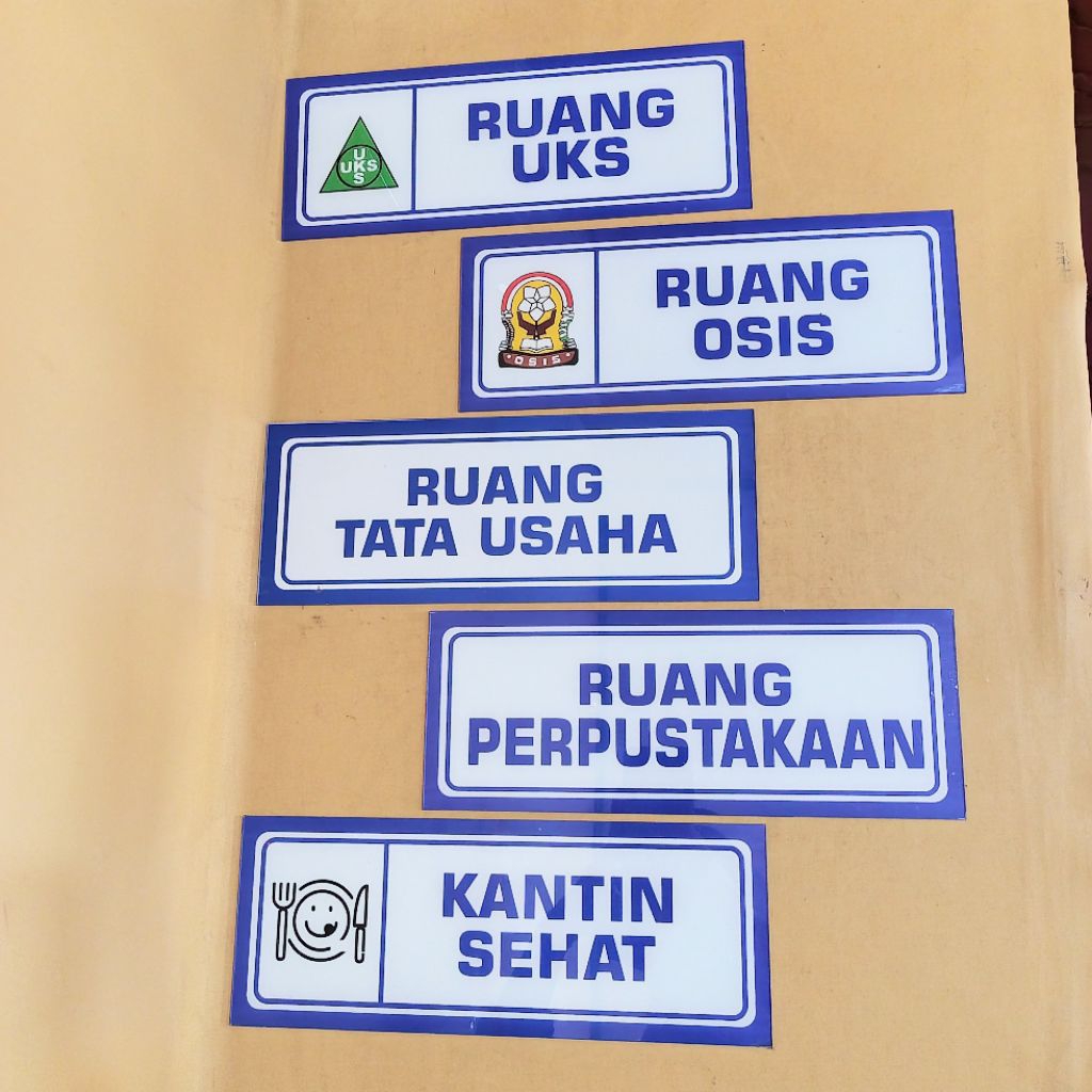 Jual Akrilik Papan Nama Ruang Sekolah - Akrilik Ruang UKS - Papan ...