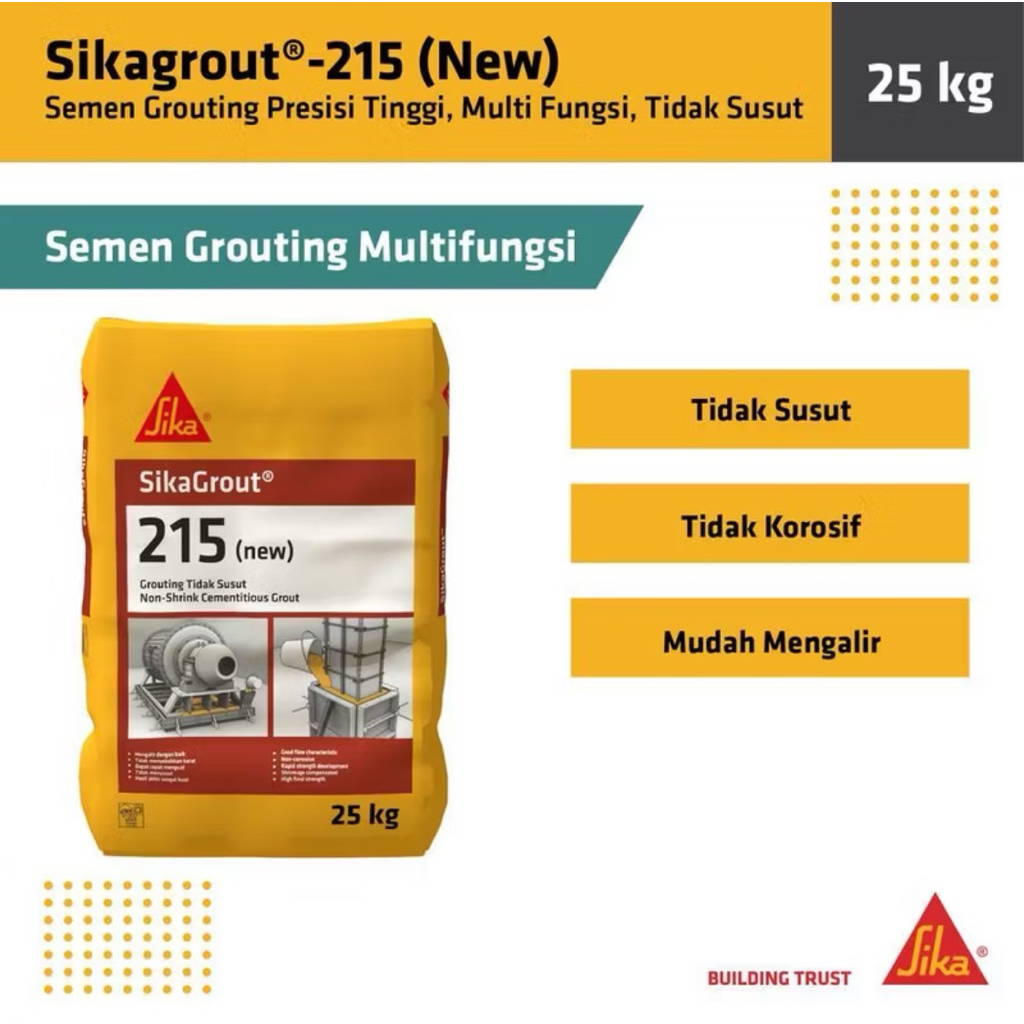 Jual SikaGrout®-215 (new) SEMEN GROUTING 25 KG | Sika Grouting Cement ...