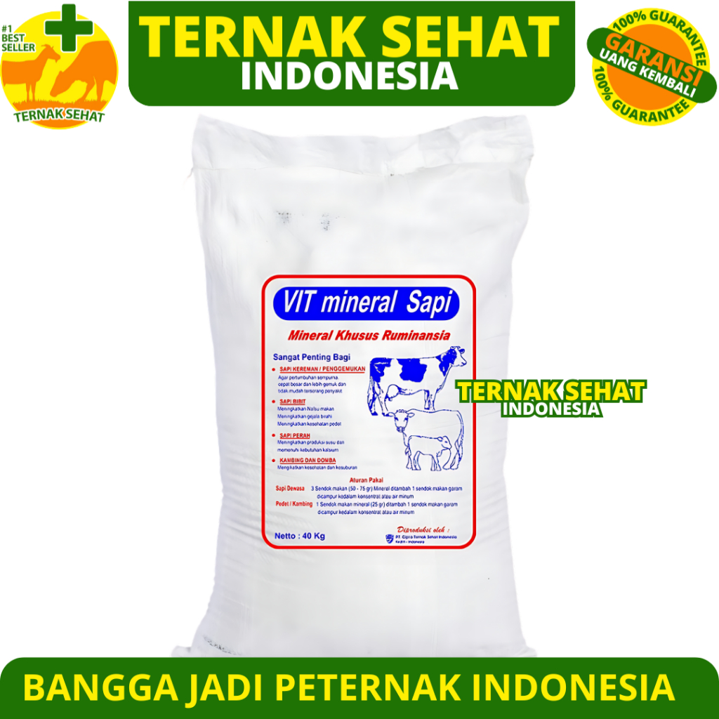 Jual VIT MINERAL SAPI 40 KG 1 SAK - Mineral Kalsium Pelengkap Pakan ...
