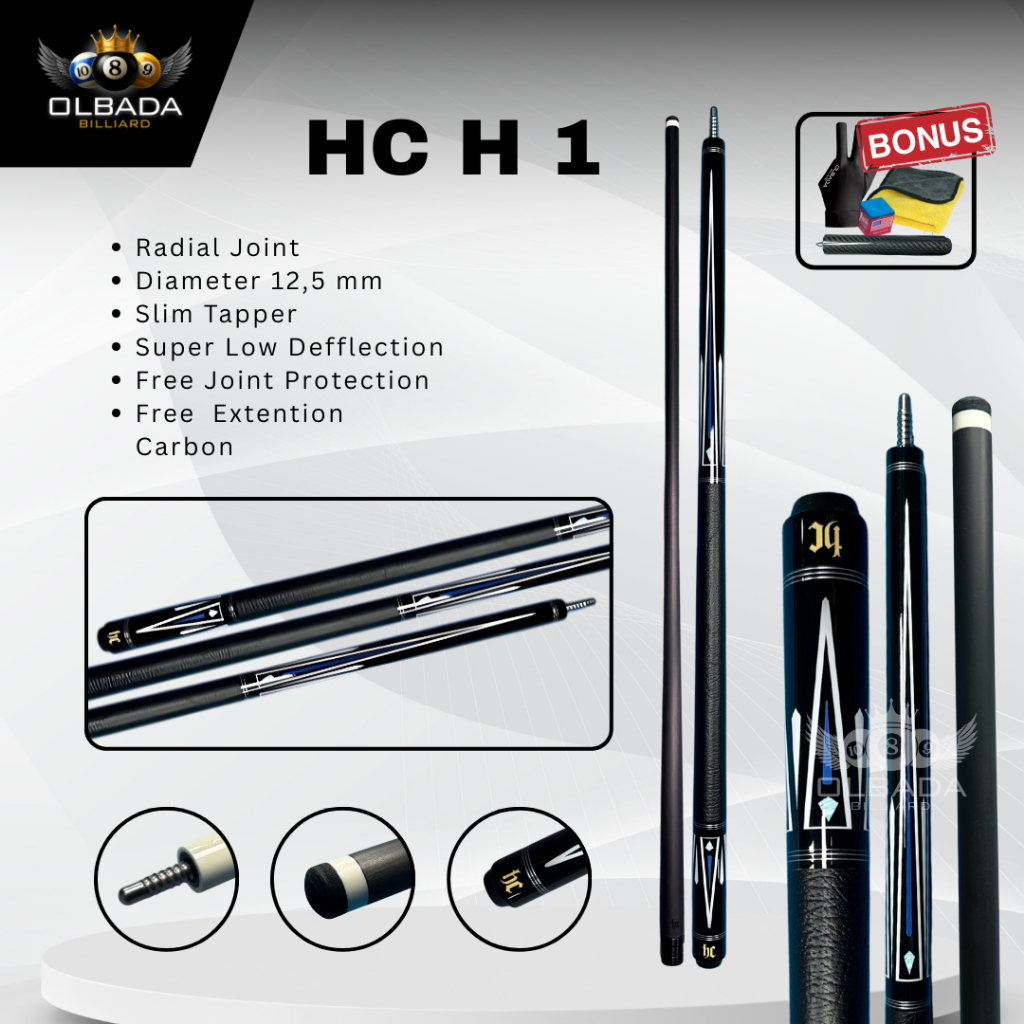 Jual HC H Series Stick Billiard Carbon New Cue / Stick Play / Stik ...