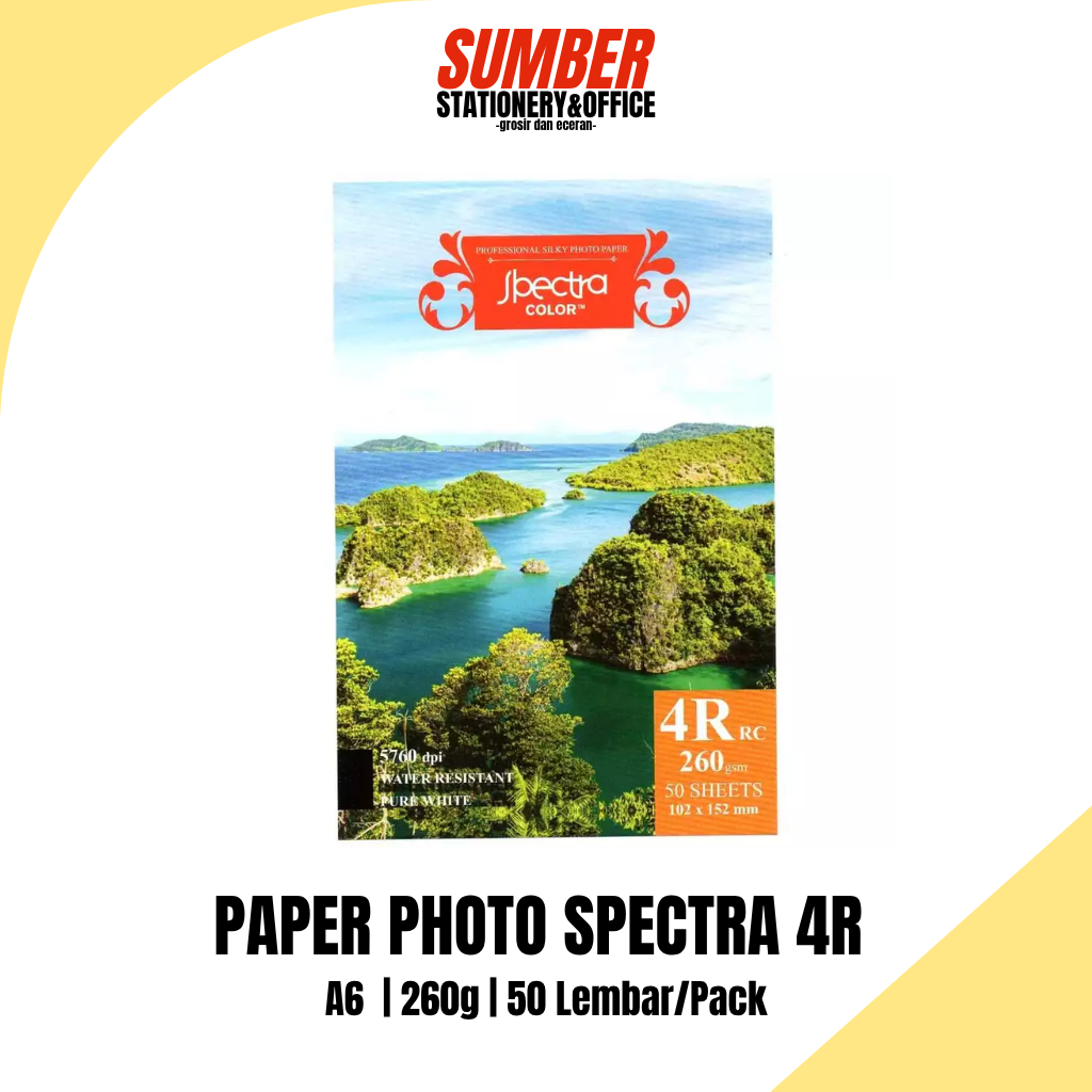 Jual Paper Photo Spectra 4R (A6) Silky 260 Gram - Kertas Foto Ukuran 4R ...
