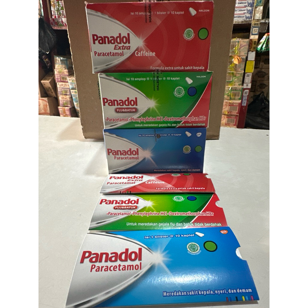 Jual panadol merah biru hijau isi 10 tablet | Shopee Indonesia