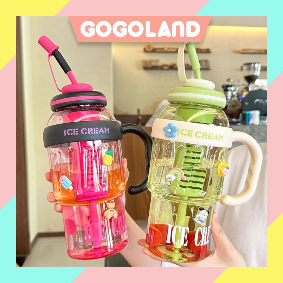 Jual GOGOLAND Botol Minum Jumbo Ice Cream Botol Gym Ukuran 1400ml ...