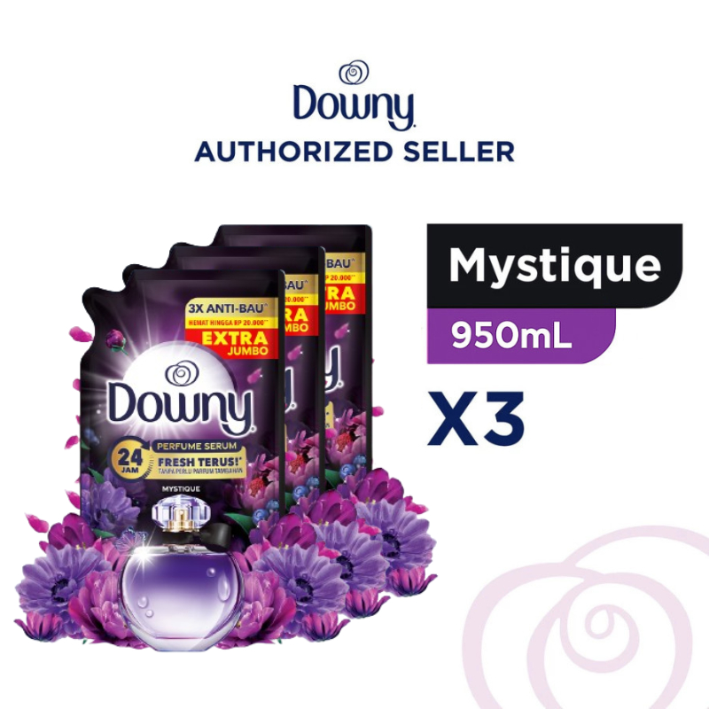 Jual Downy Pelembut dan Pewangi Pakaian Konsentrat Mystique Refill 950 ml - Paket isi 3 | Shopee ...