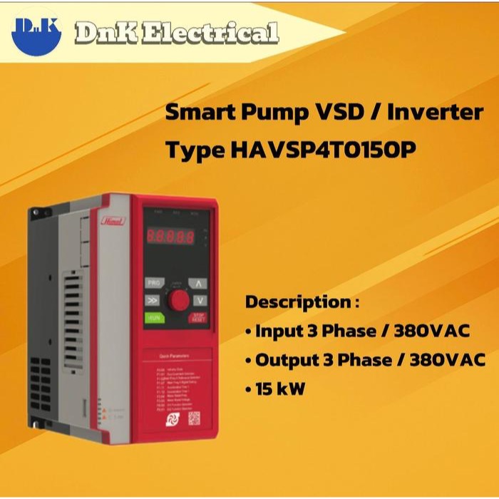 Jual Smart Pump VSD Inverter Himel HAVSP4T0150P 15kW 3 Phase 380VAC ...