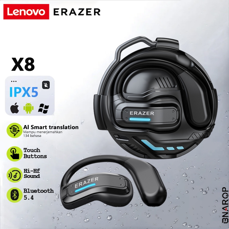 Jual BNARQP x Lenovo ERAZER X8 True Wireless Bluetooth Headset V5.4 OWS ...
