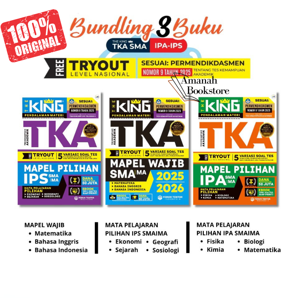 Jual BUKU THE KING TKA MAPEL WAJIB SMA IPA IPS PENDALAMAN MATERI TES ...