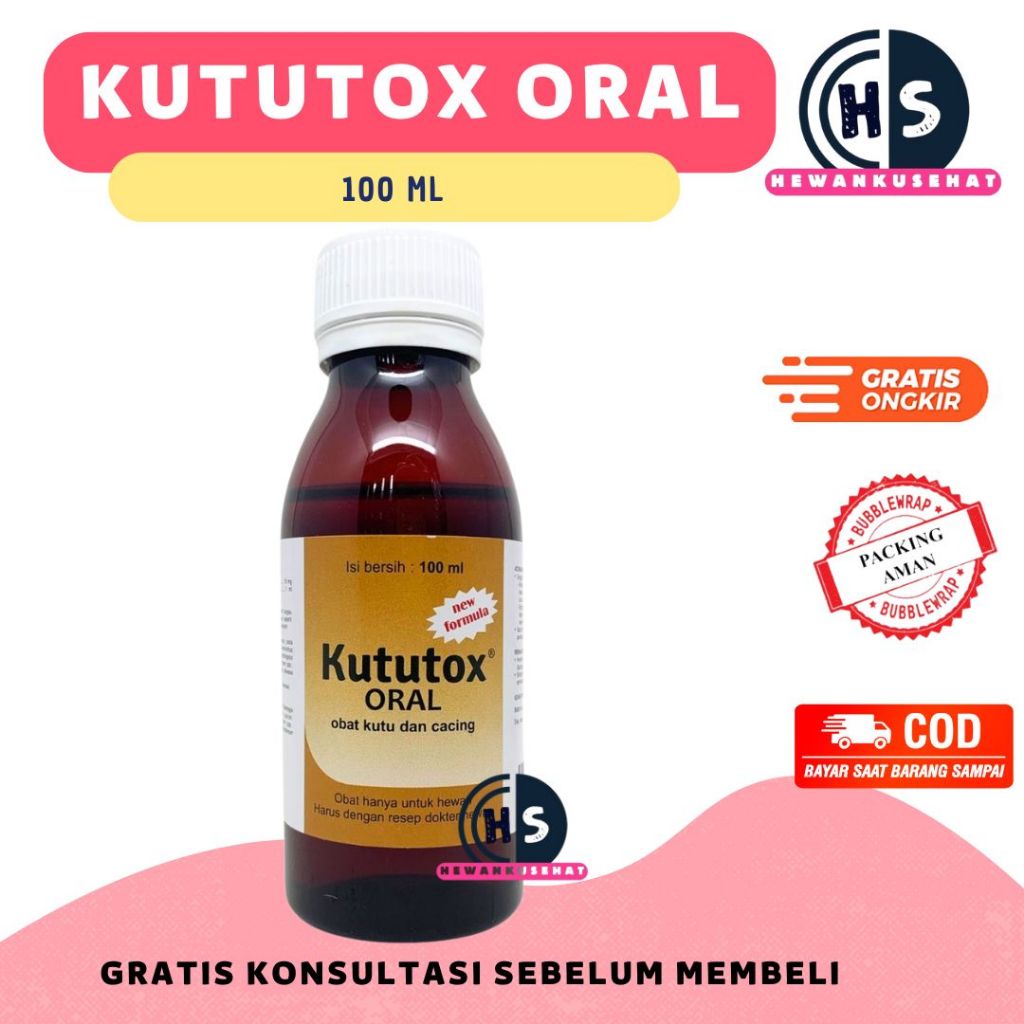 Jual KUTUTOX ORAL 100ML - Obat Kutu dan Cacing Oral Sapi Kambing Domba ...