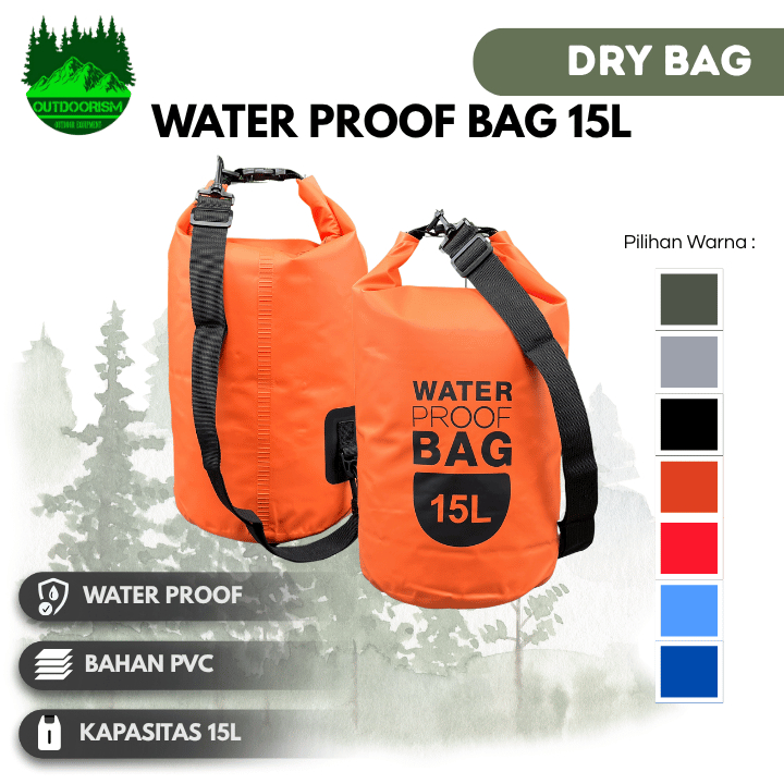 Jual DRY BAG TAS RANSEL ANTI AIR WATERPROOF OCEAN PACK TAS PANCING PANTAI RENANG - 15L | Shopee ...