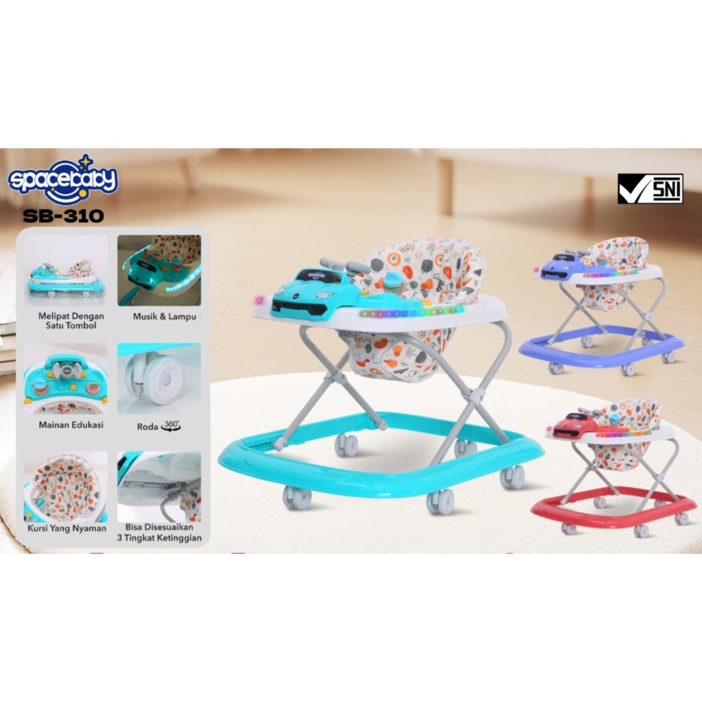Jual SpaceBaby Baby Walker SB-310 / Apolo Bayi / Baby Walker | Shopee ...