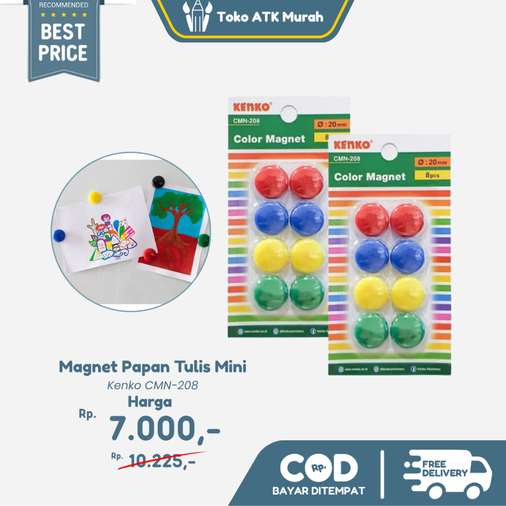 Jual Magnet Papan Tulis Mini Kenko CMN-208 Magnet Tempel | Shopee Indonesia