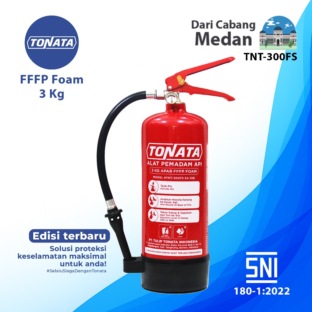 Jual APAR FFFP Foam 3 Kg Tonata / Set Komplit | Shopee Indonesia