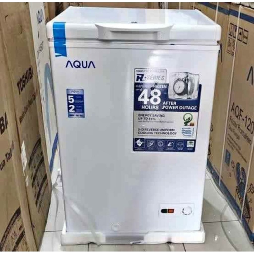 Jual AQUA CHEST FREEZER AQF120MC / 220MC - BOX FREEZER AQUA 100 LITER ...