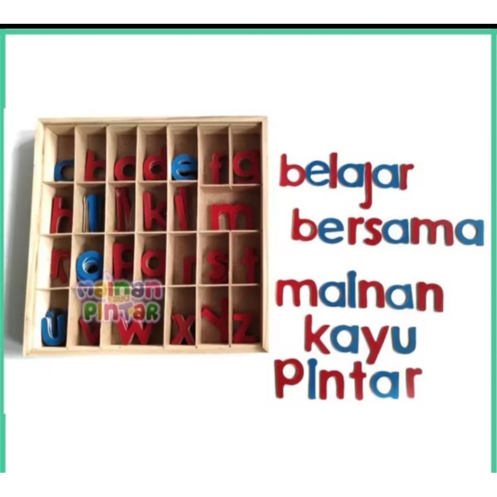 Jual PRELOVED MOVEABLE ALPHABET MONTESSORI KOTAK LMA HURUF ALPHABET ...