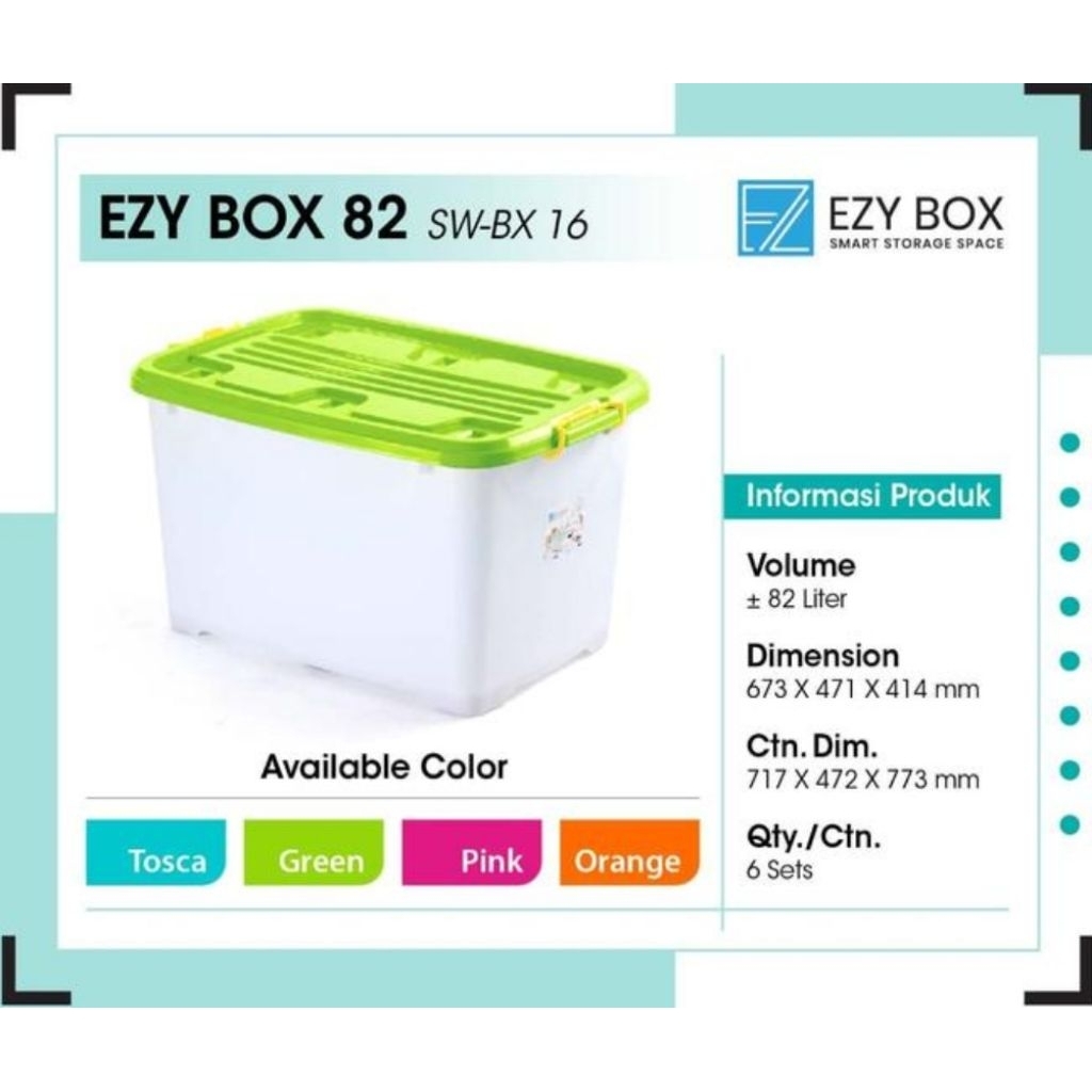 Jual EZY BOX CONTAINER BOX 82L SW-BX16 | Shopee Indonesia