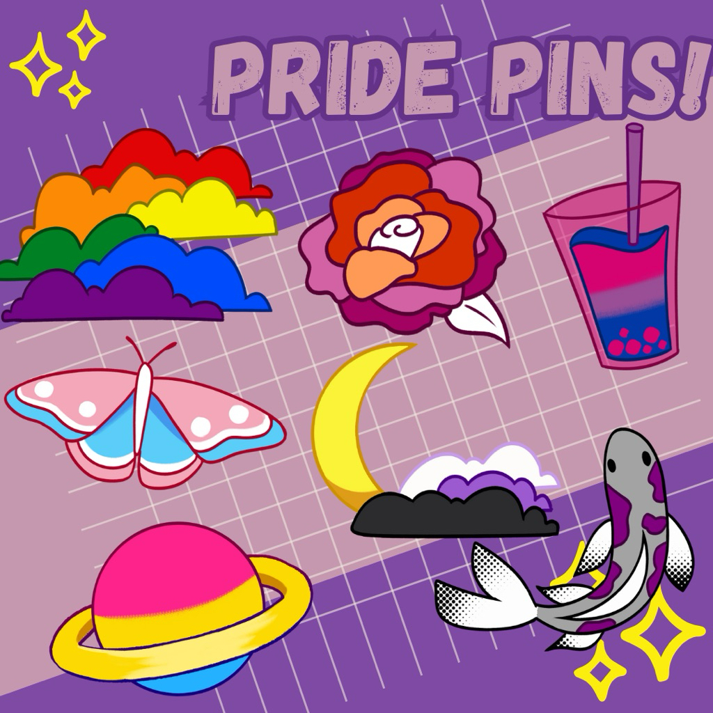 Jual Acrylic pin subtle pride flags (gay, lesbian, bisexual ...