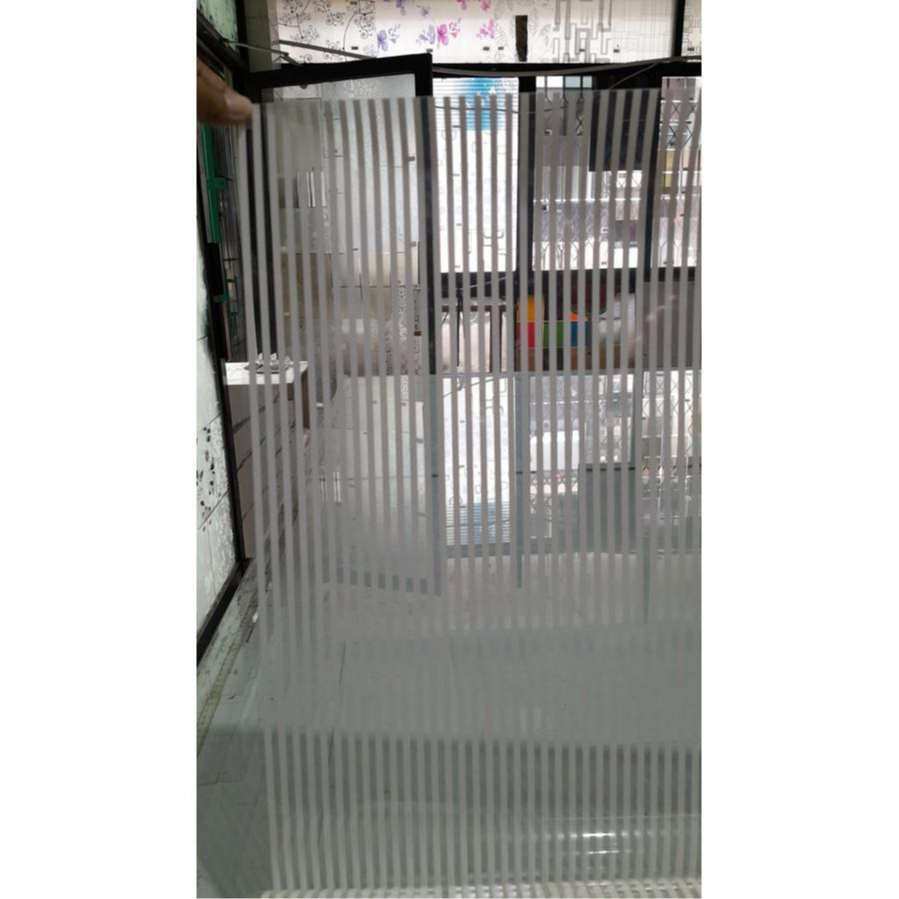 Jual SATUAN CM 704 & 704A stiker kaca film motif garis putih susu S1196 ...