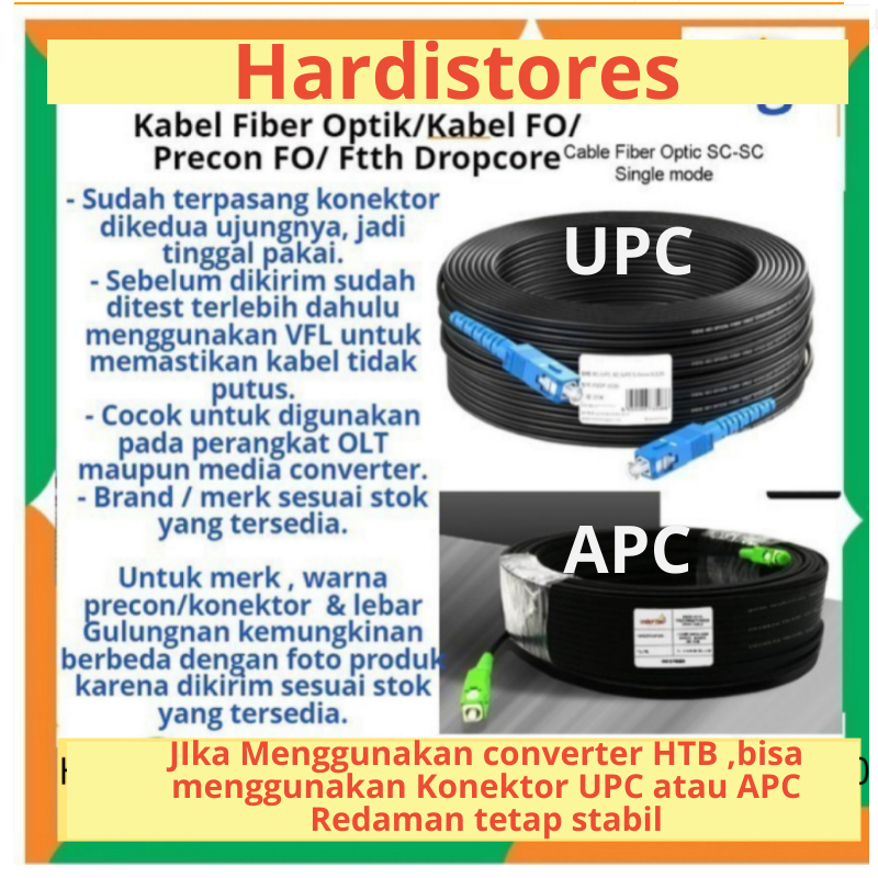 Jual Droprcore FTTH Fiber Optik Kabel FO Precon SC SC 195m 200m 215m ...