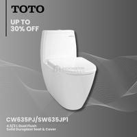 Jual Closet Duduk TOTO CW635PJ/ SW635JP1 + TC365SJ Soft Closing (220mm ...