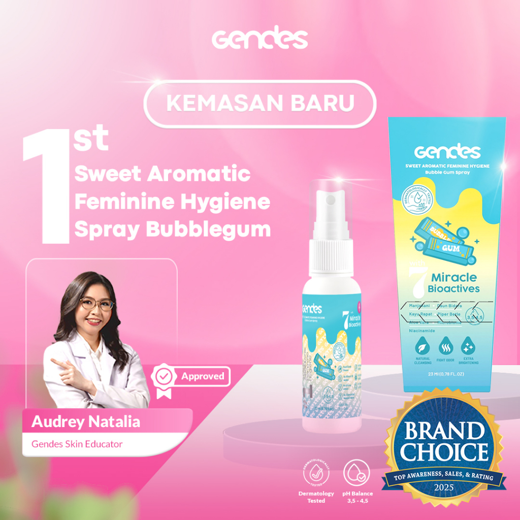 Jual Gendes Spray Sweet Aromatic Feminine Care SPRAY with Bubble Gum ...