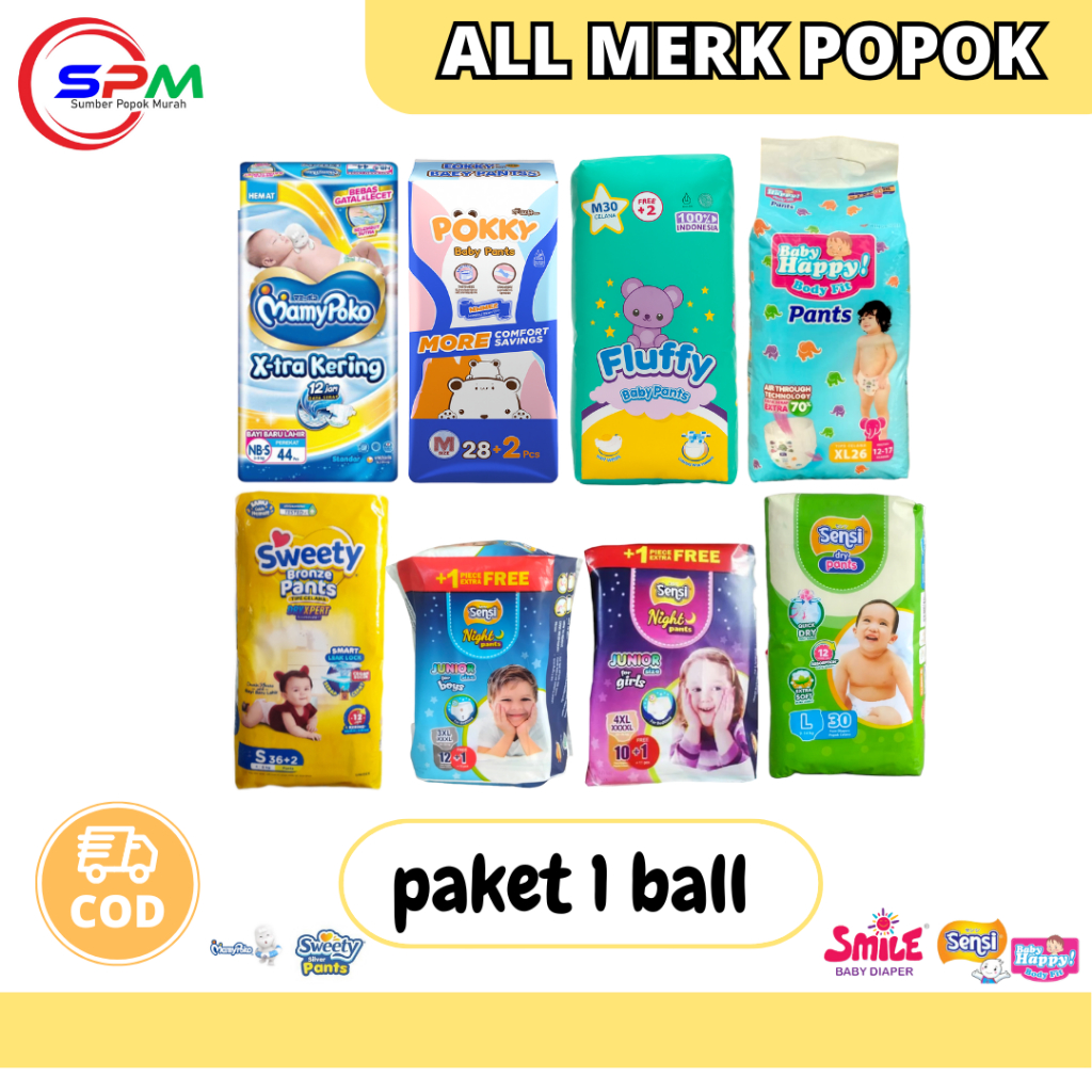 Jual MAMYPOKO POPOK BAYI ALL MERK PAKET 1 BALL SPM | Shopee Indonesia